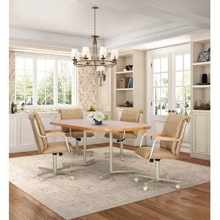 Caster Chair Company 5-Piece 42x[54/72] Oak Caster Castor Dining Set ...